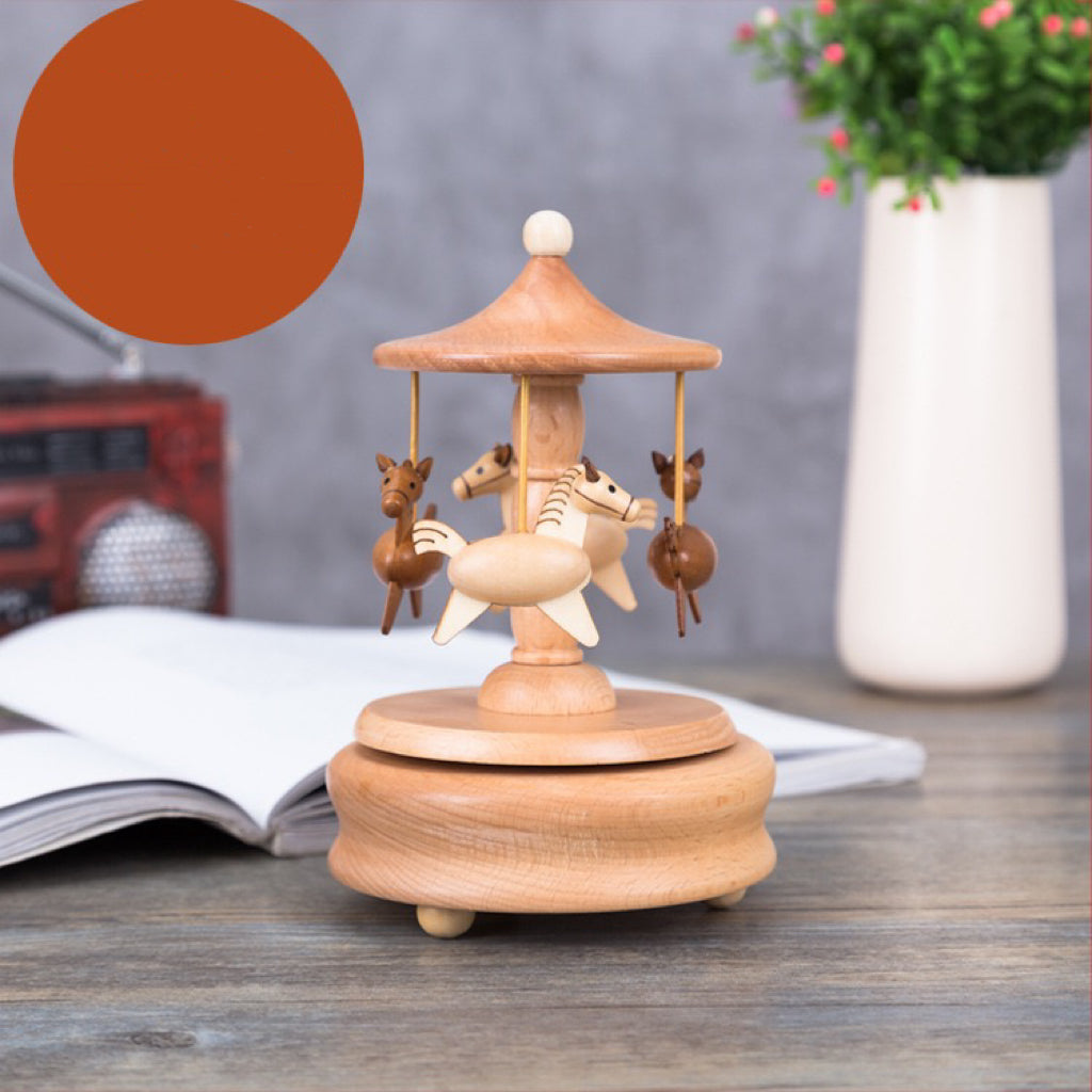 Handmade Wooden Craft Carousel - A Natural and Original Rotating Gift ...